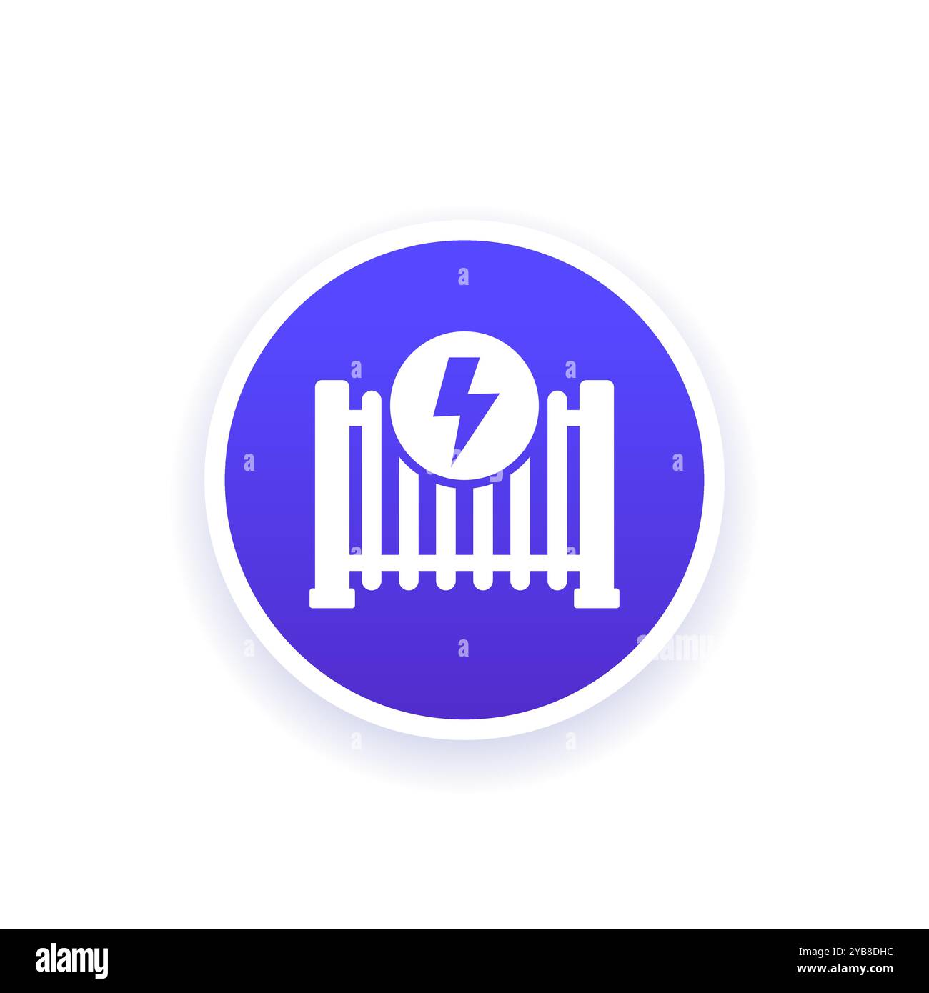 Electric gate, round vector icon Stock Vector Image & Art - Alamy