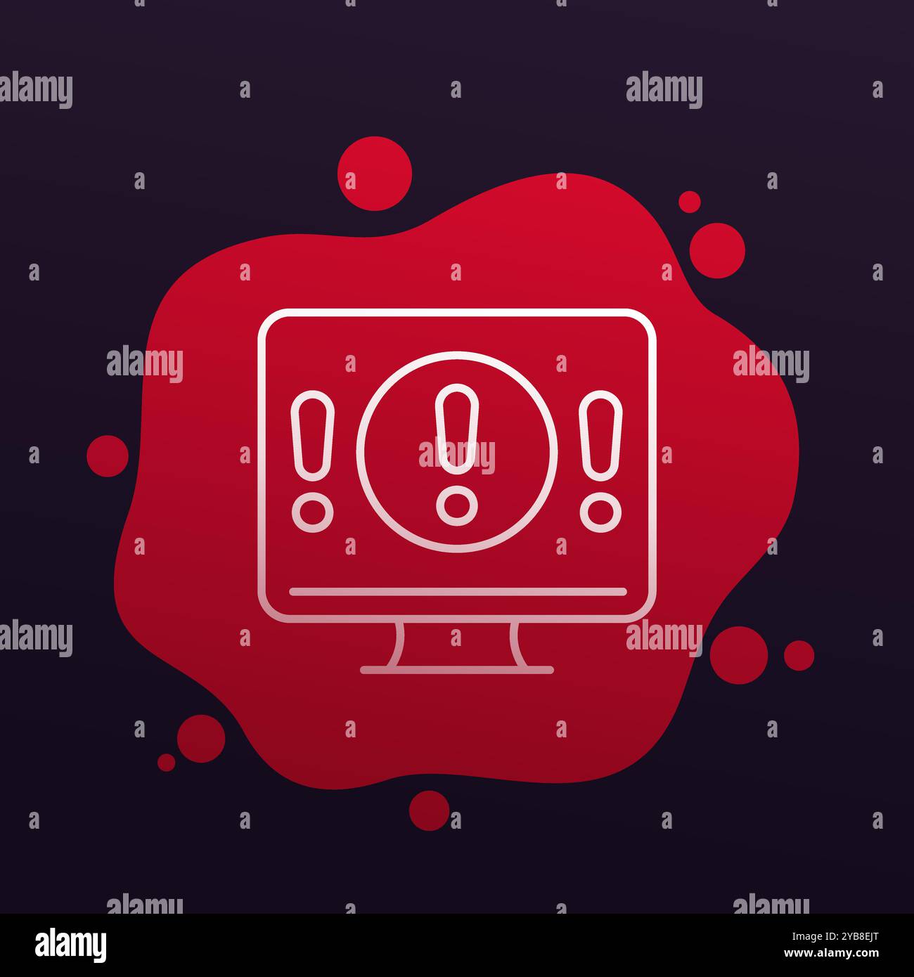 Hacker attack warning error alert Stock Vector Images - Alamy