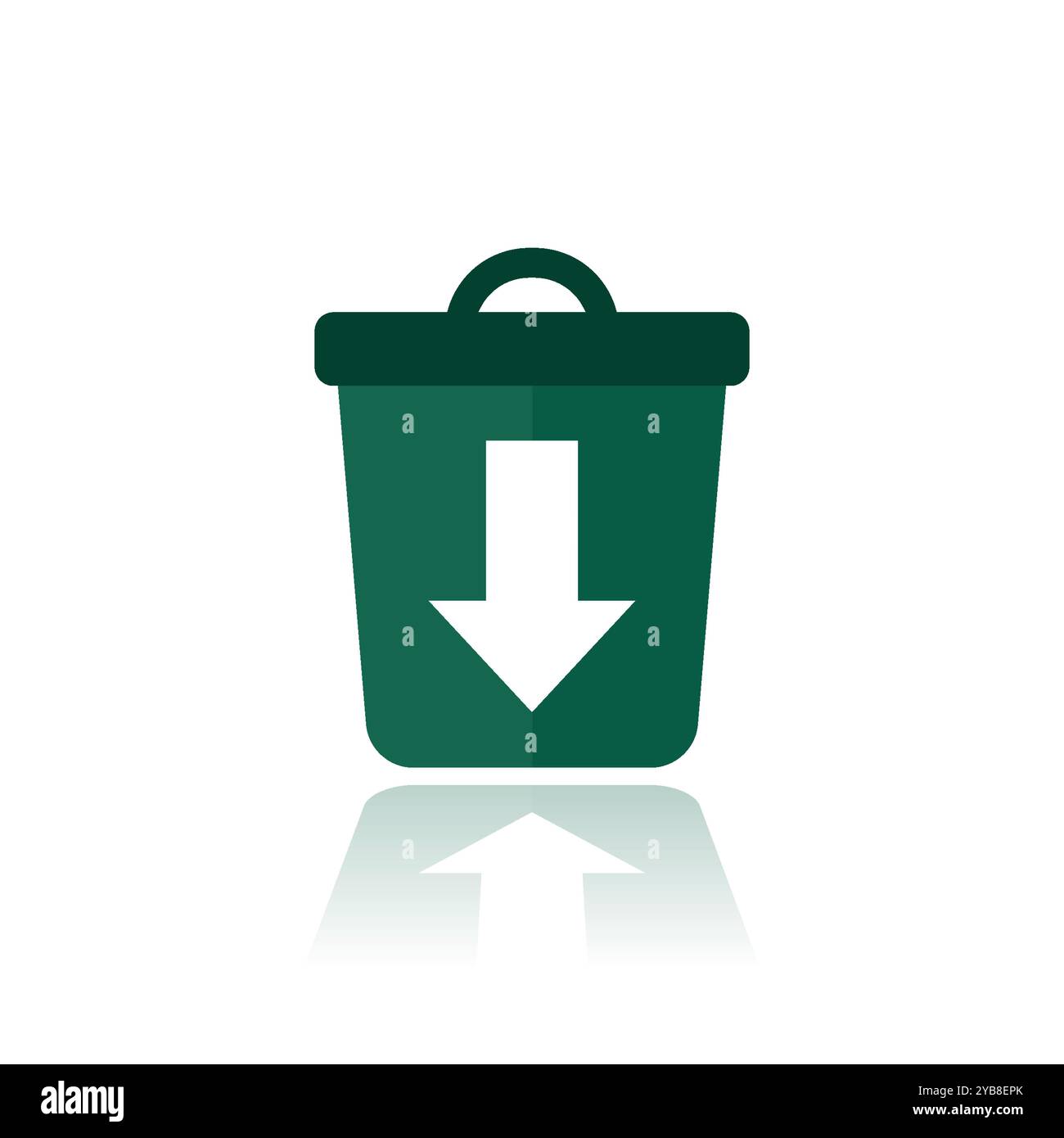 waste reduction icon with green trash bin Stock Vector Image & Art - Alamy