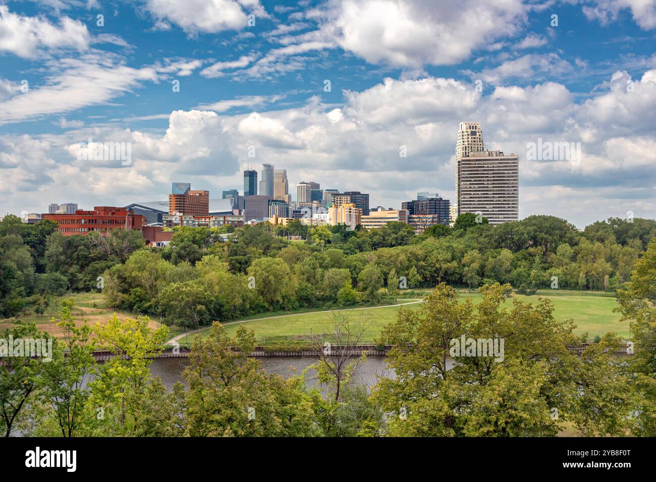 MINNEAPOLIS, MN, USA, SEPTEMBER 5, 2024: Downtown Minneapolis panoramic ...