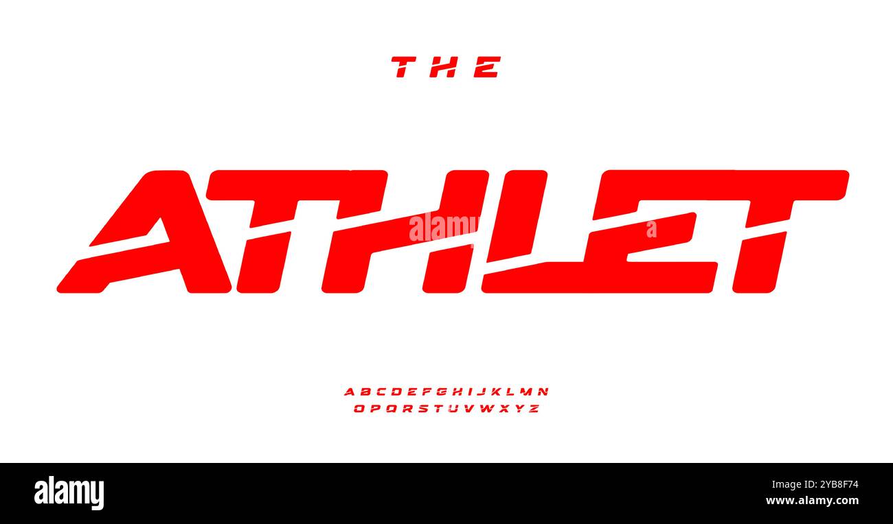 Powerful athletic font, futuristic bold letters, sleek geometric design ...