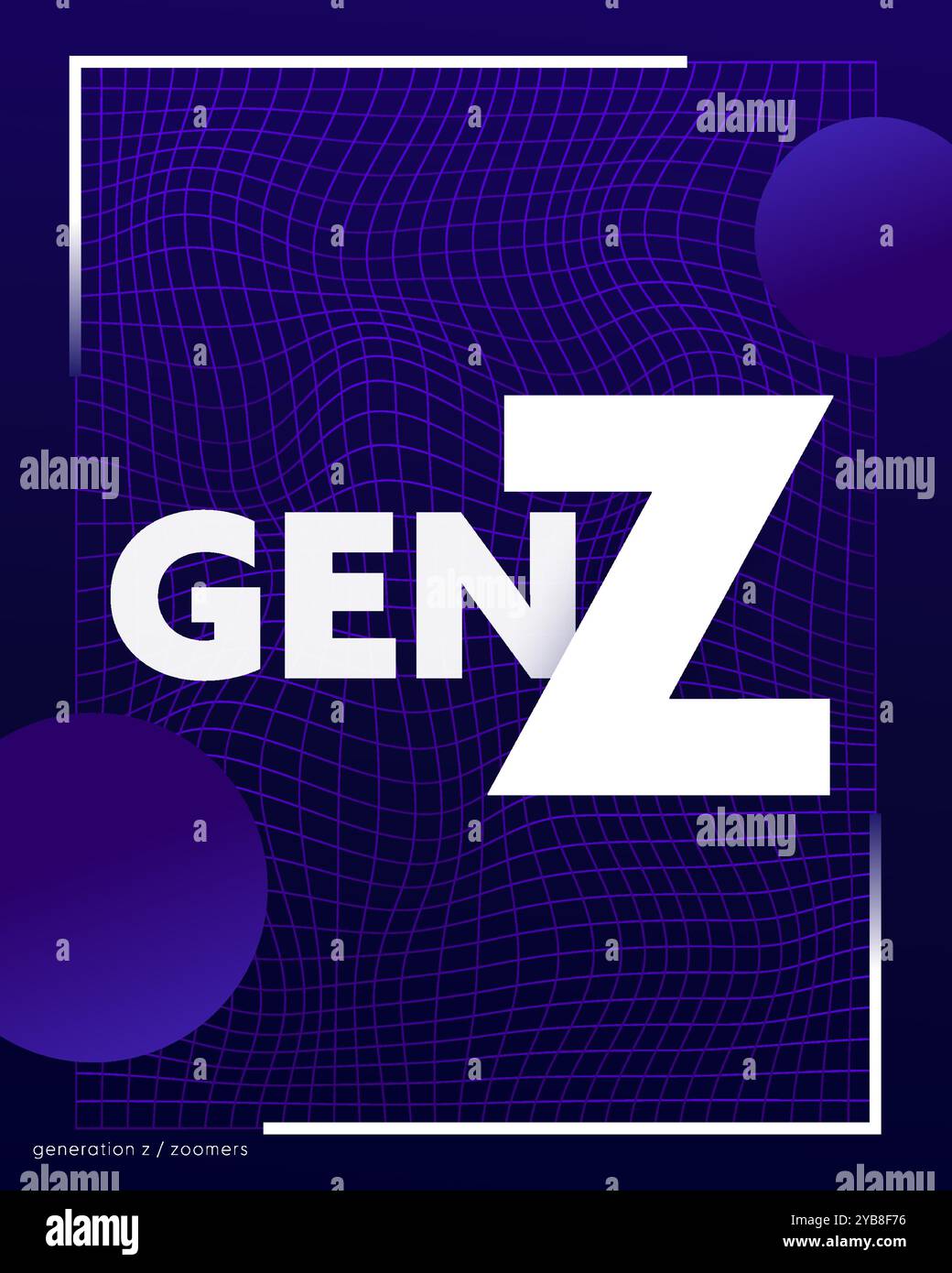 gen z design, generation z or zoomers vector Stock Vector Image & Art ...