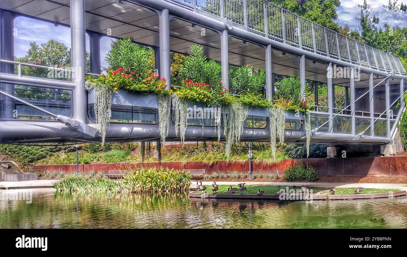 Crystal Bridge Myriad Gardens, Oklahoma City Oklahoma Stock Photo - Alamy
