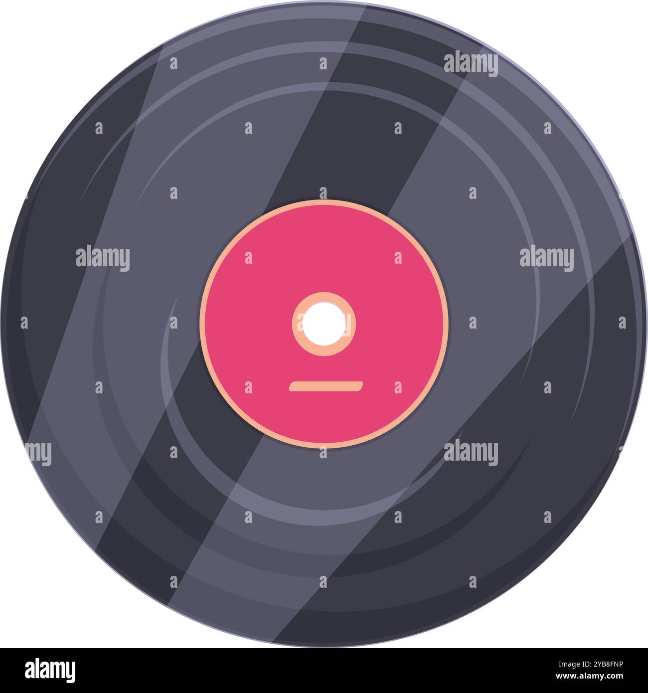 Black vinyl record spinning and playing music with a red label Stock ...