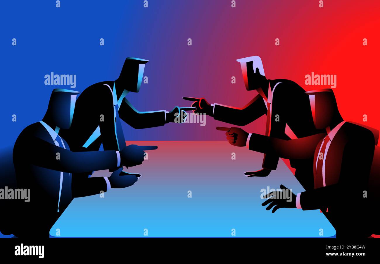 Team meeting arguing each other Stock Vector Images - Alamy