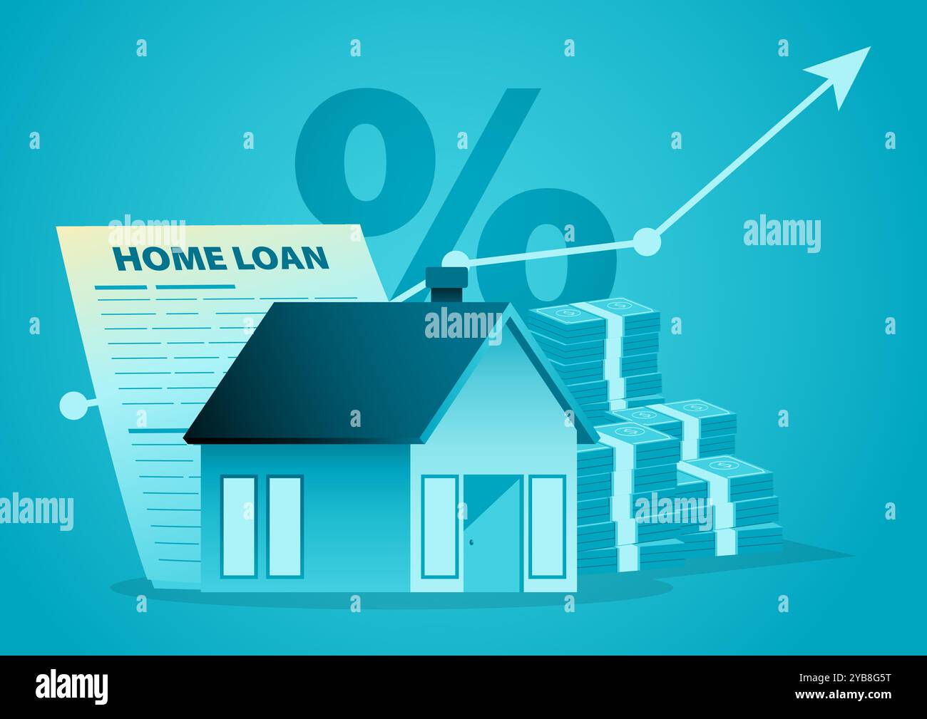 Symbol increasing interest rates Stock Vector Images - Alamy