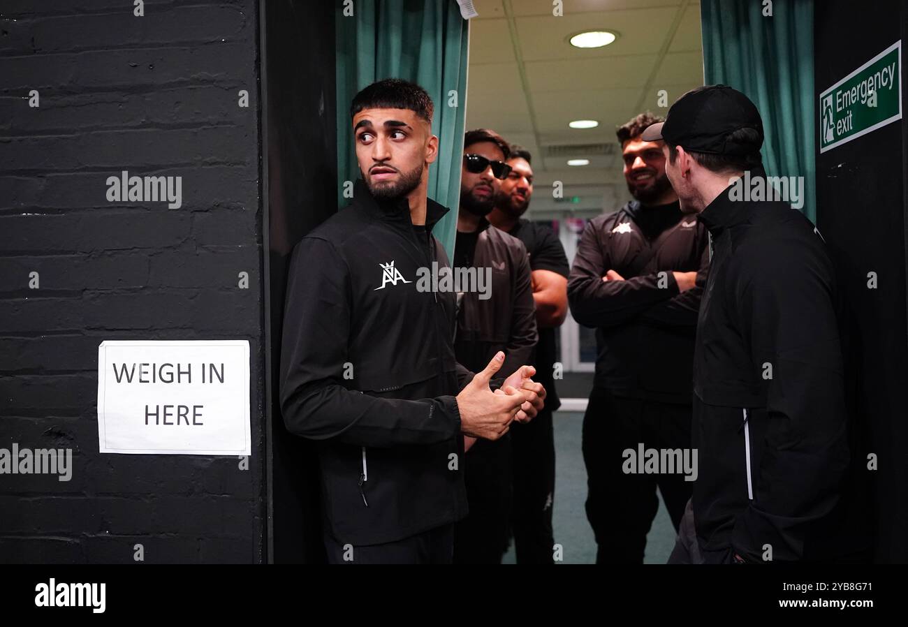 Adam Azim during a media workout at the Peacock Gym, London. Picture ...