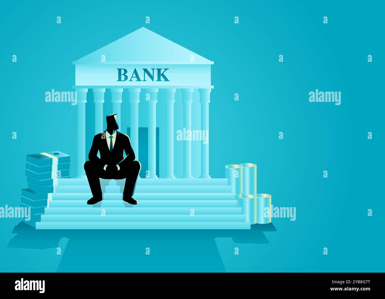 Successful businessman avatar coins hi-res stock photography and images ...