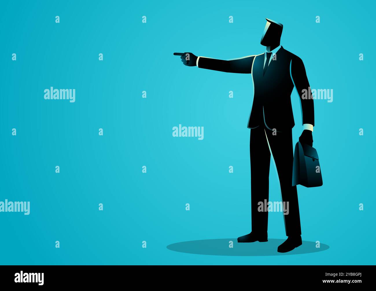 Man pointing the way forward Stock Vector Images - Alamy