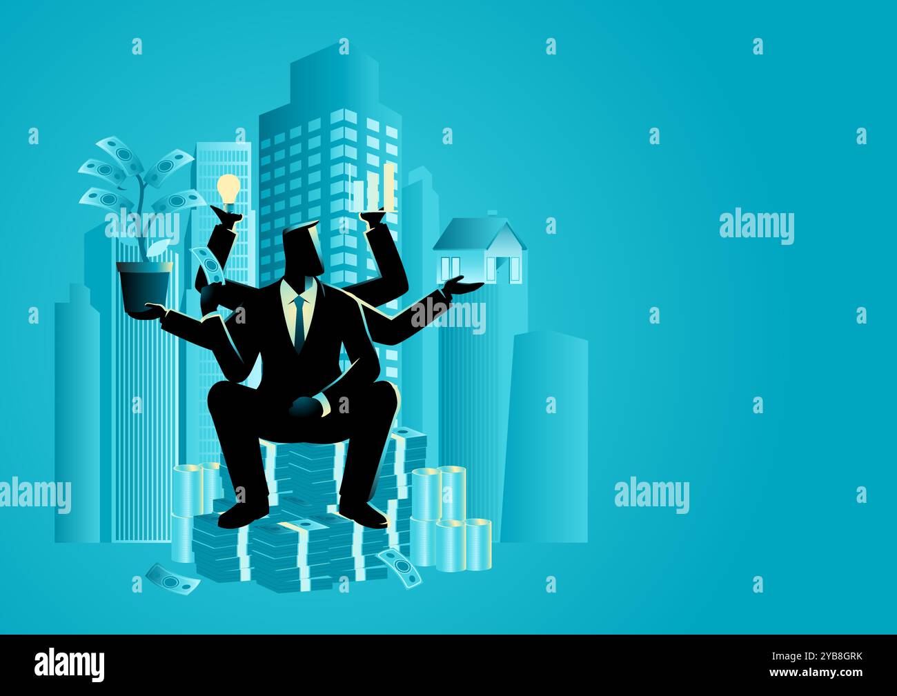 Tall stack of money Stock Vector Images - Alamy