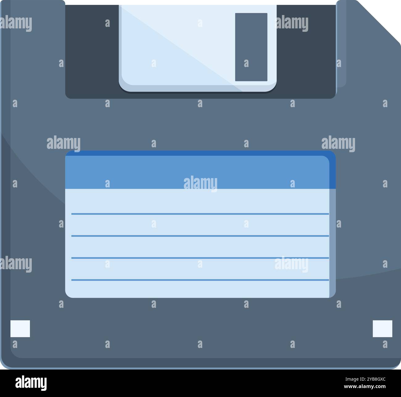 Floppy Disk Is Saving Data With Lines Representing Information Being Written Stock Vector Image