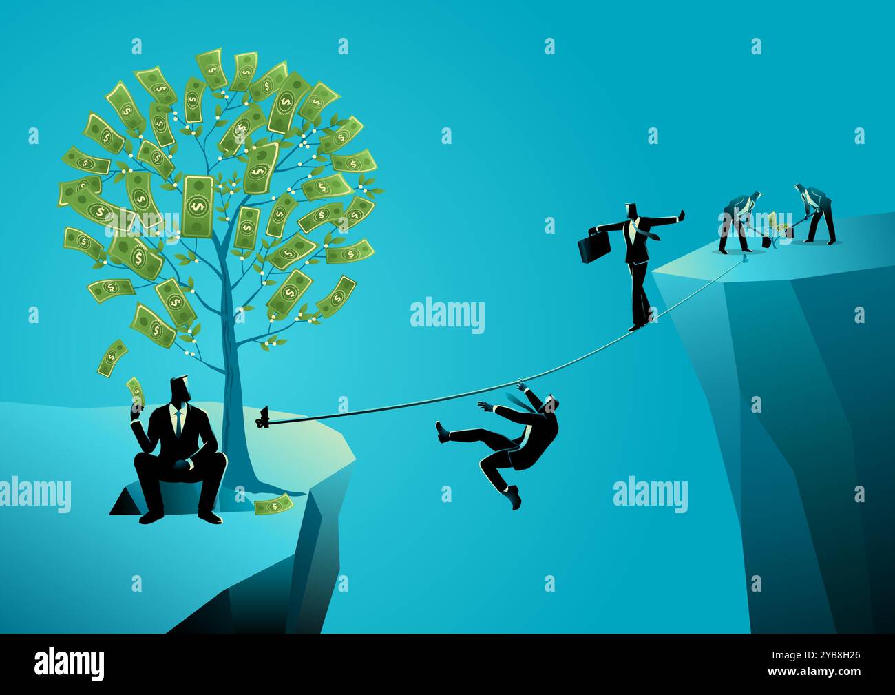 Reach across a chasm hi-res stock photography and images - Alamy