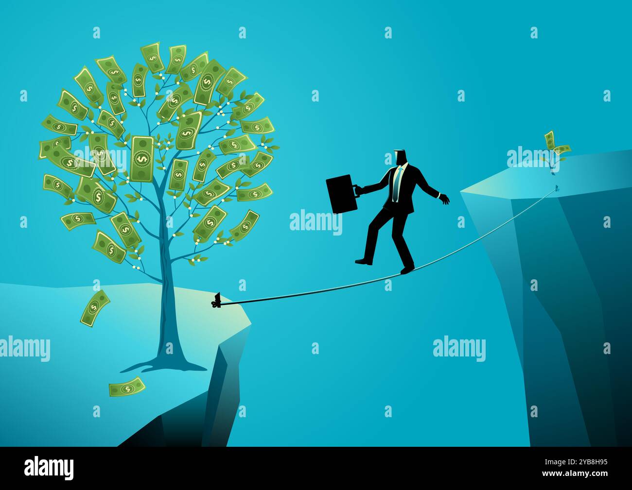 Tree cliff side Stock Vector Images - Alamy