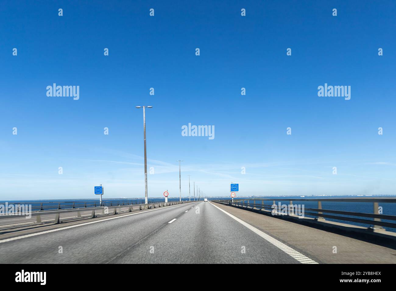 Highway road denmark border hi-res stock photography and images - Alamy