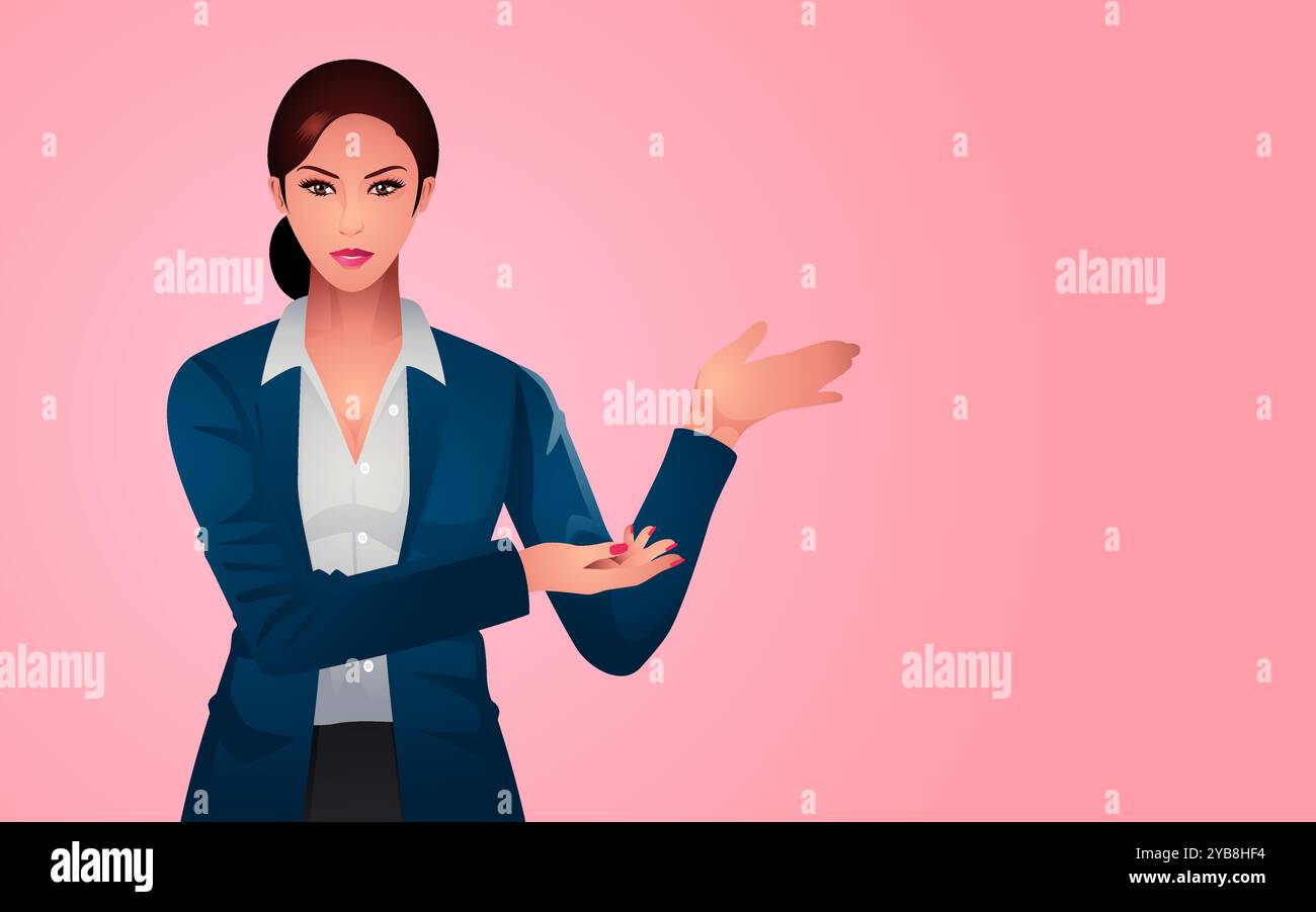 Stylish businesswoman in formal Stock Vector Images - Alamy