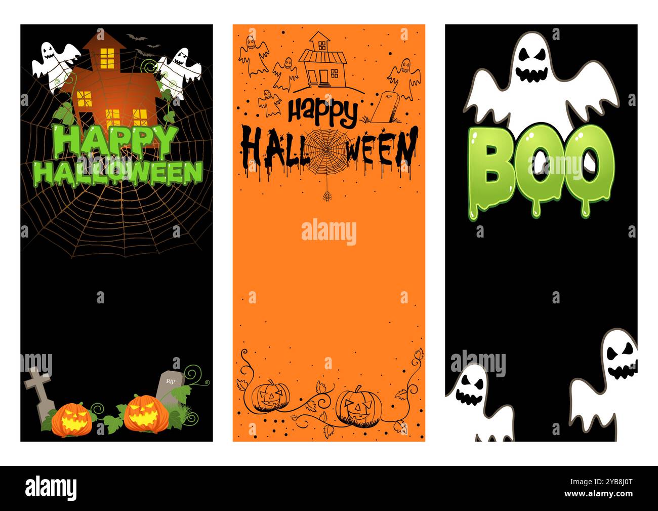 Halloween-themed doodles and cartoons, perfect for mobile phone screens ...
