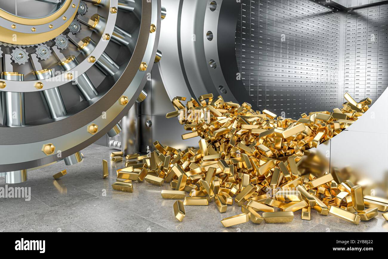 Bank Vault With Gold