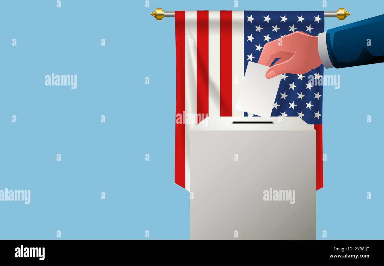 Voting booth united states flag Stock Vector Images - Alamy