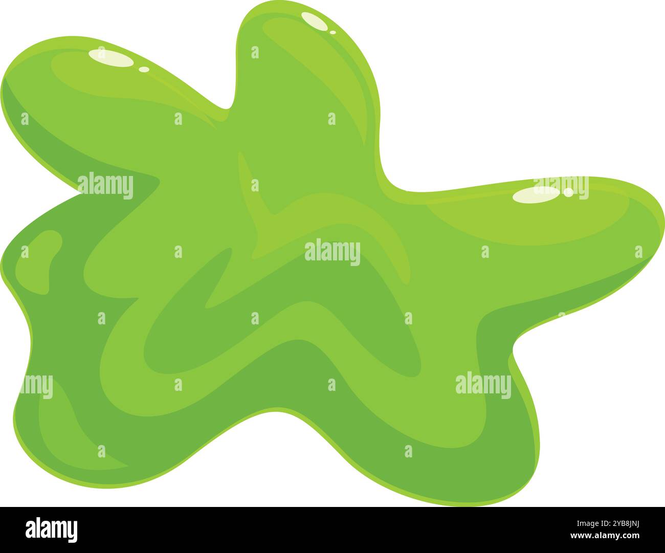 Cartoon illustration of green goo flowing and spreading Stock Vector ...