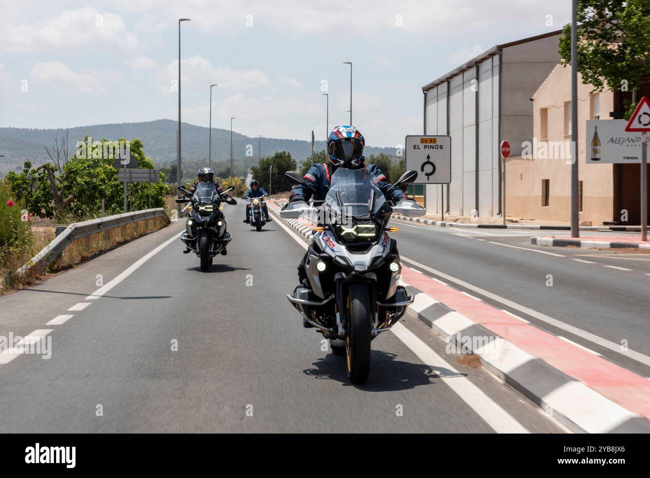 Riding a motorcycle on the open road Stock Photo - Alamy