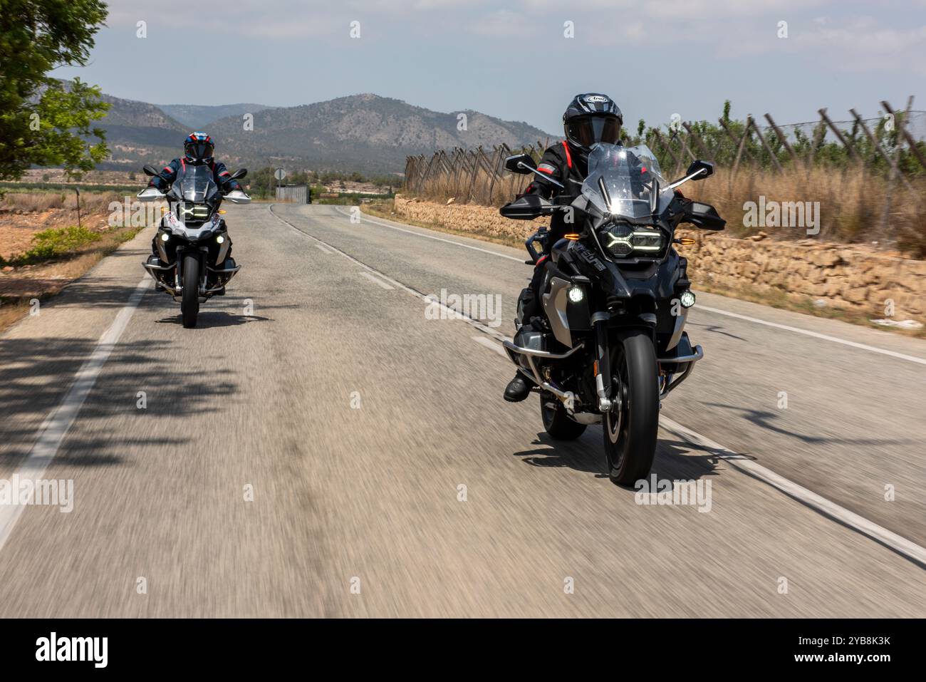 Riding a motorcycle on the open road Stock Photo - Alamy