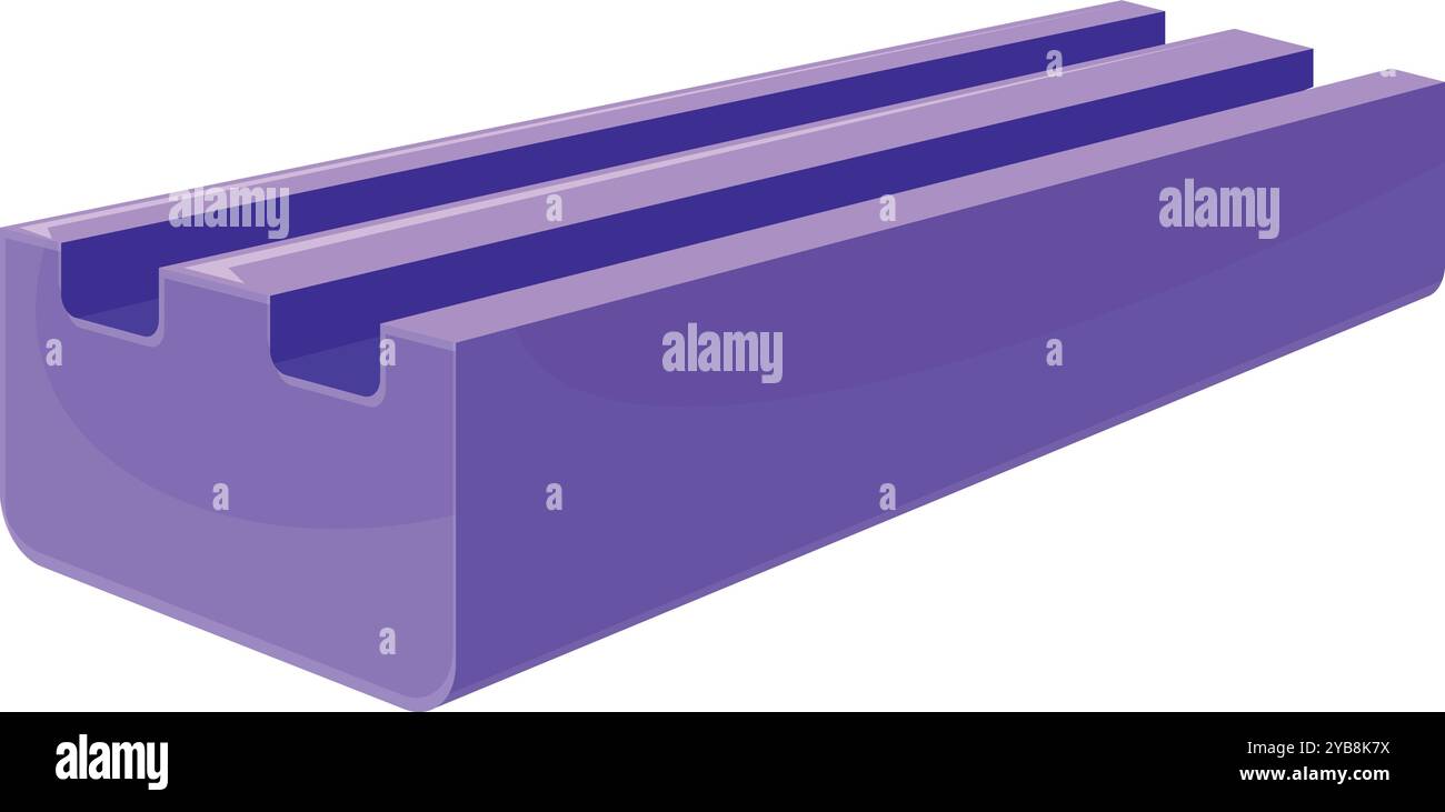 Purple double usb type c cable connector lying on white background ...