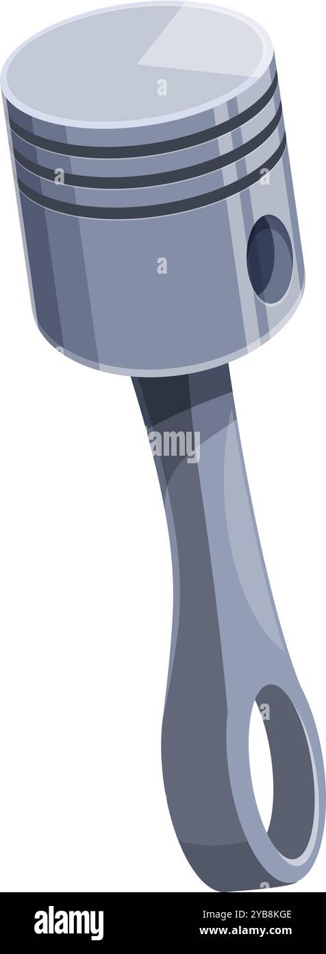 Shiny metal piston for internal combustion engine, essential part of ...