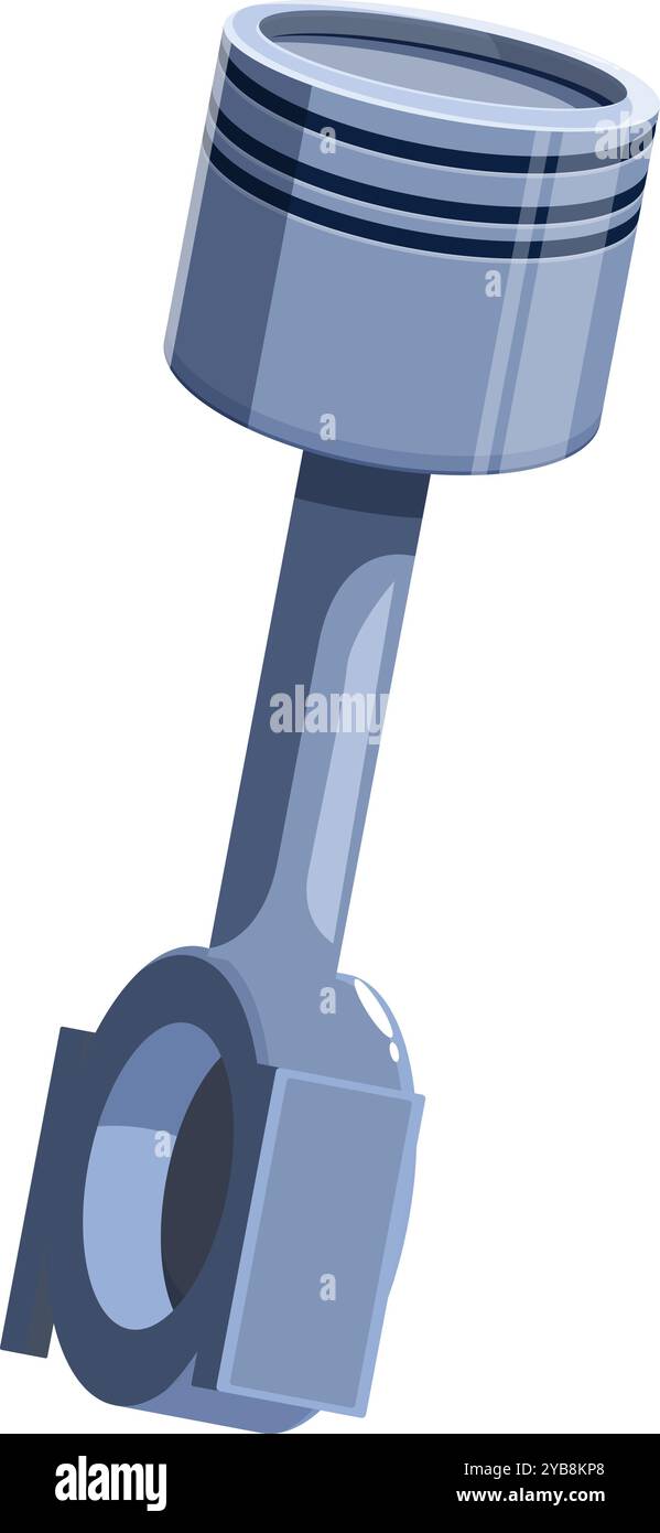 Illustration of a car engine piston providing power for movement Stock ...