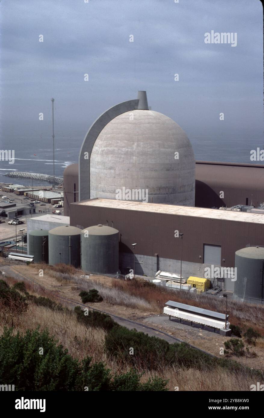 Avila Beach, CA. U.S.A. 1985. Diablo Canyon Nuclear Power Plant. Built ...