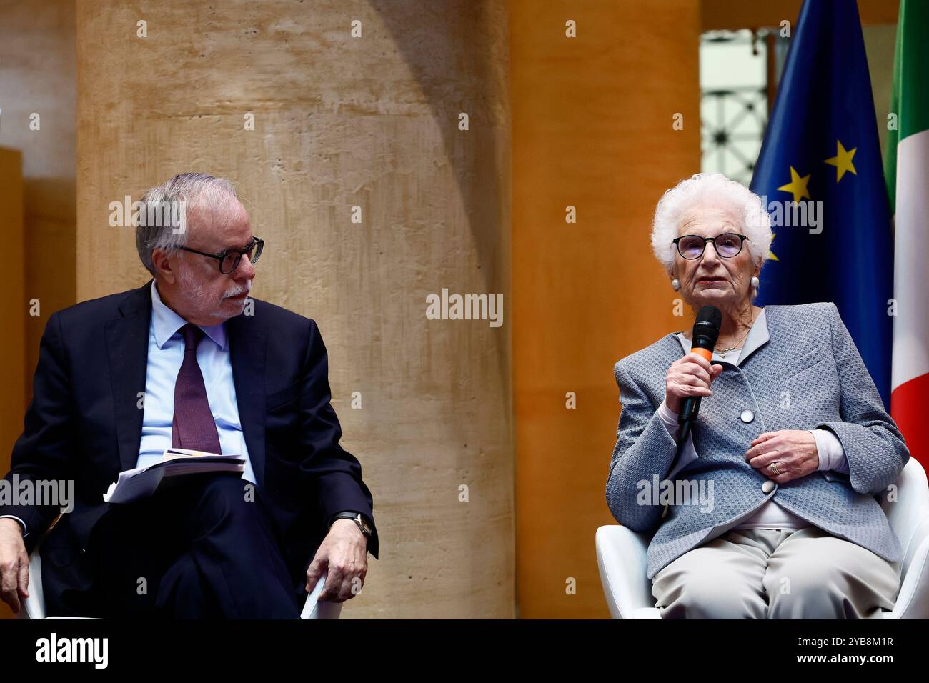 Roma, Italia. 17th Oct, 2024. La senatrice Liliana Segre con il ...
