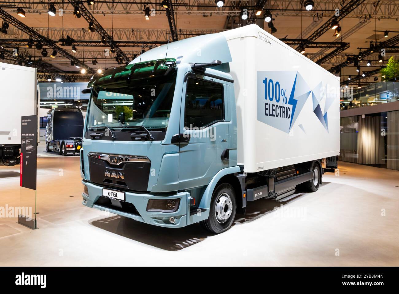 MAN eTGL eTruck electric truck at the Hannover IAA Transportation Motor Show. Hannover, Germany ...