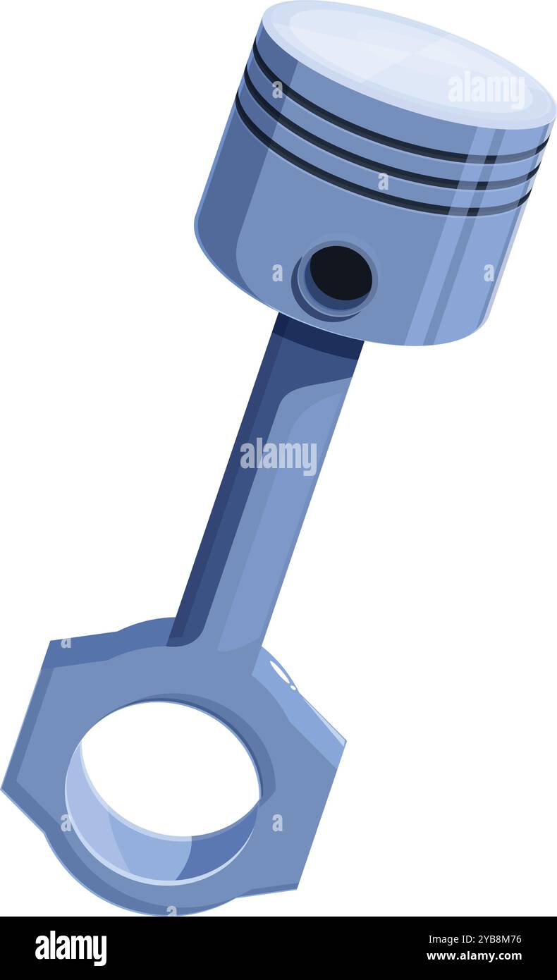 Illustration of an engine piston, a crucial component in internal ...