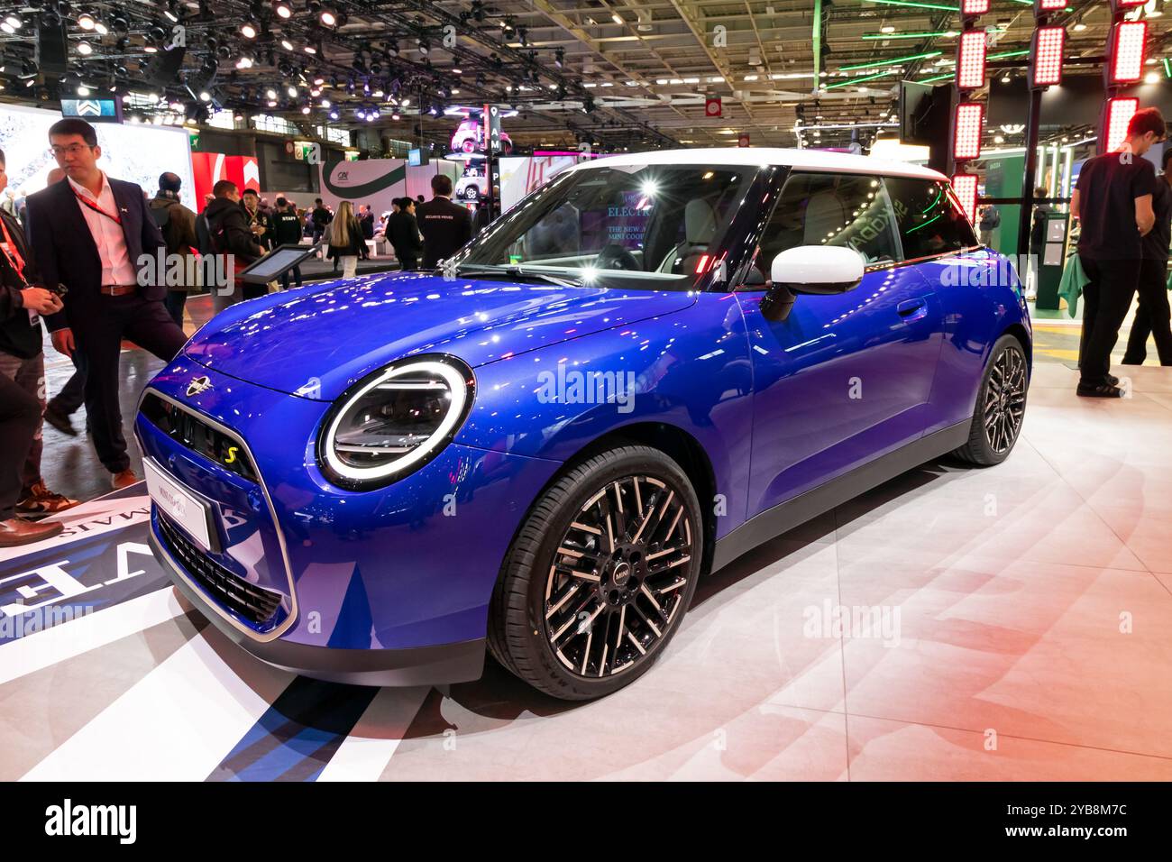 MINI JCW Electric (2025) car at the Paris Motor Show. Paris, France ...