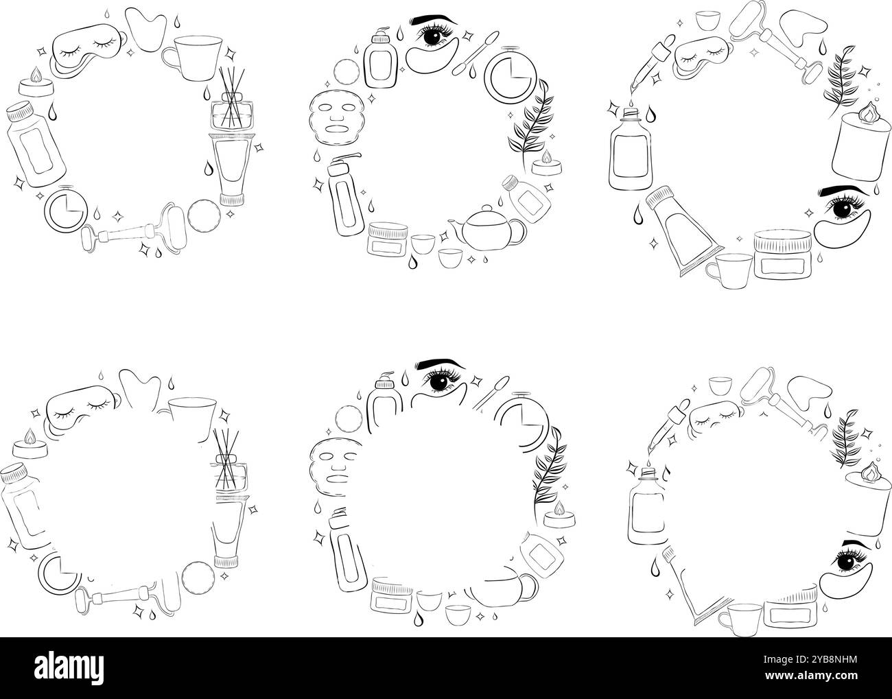 Cute line doodle colorful Black and White Stock Photos & Images - Alamy