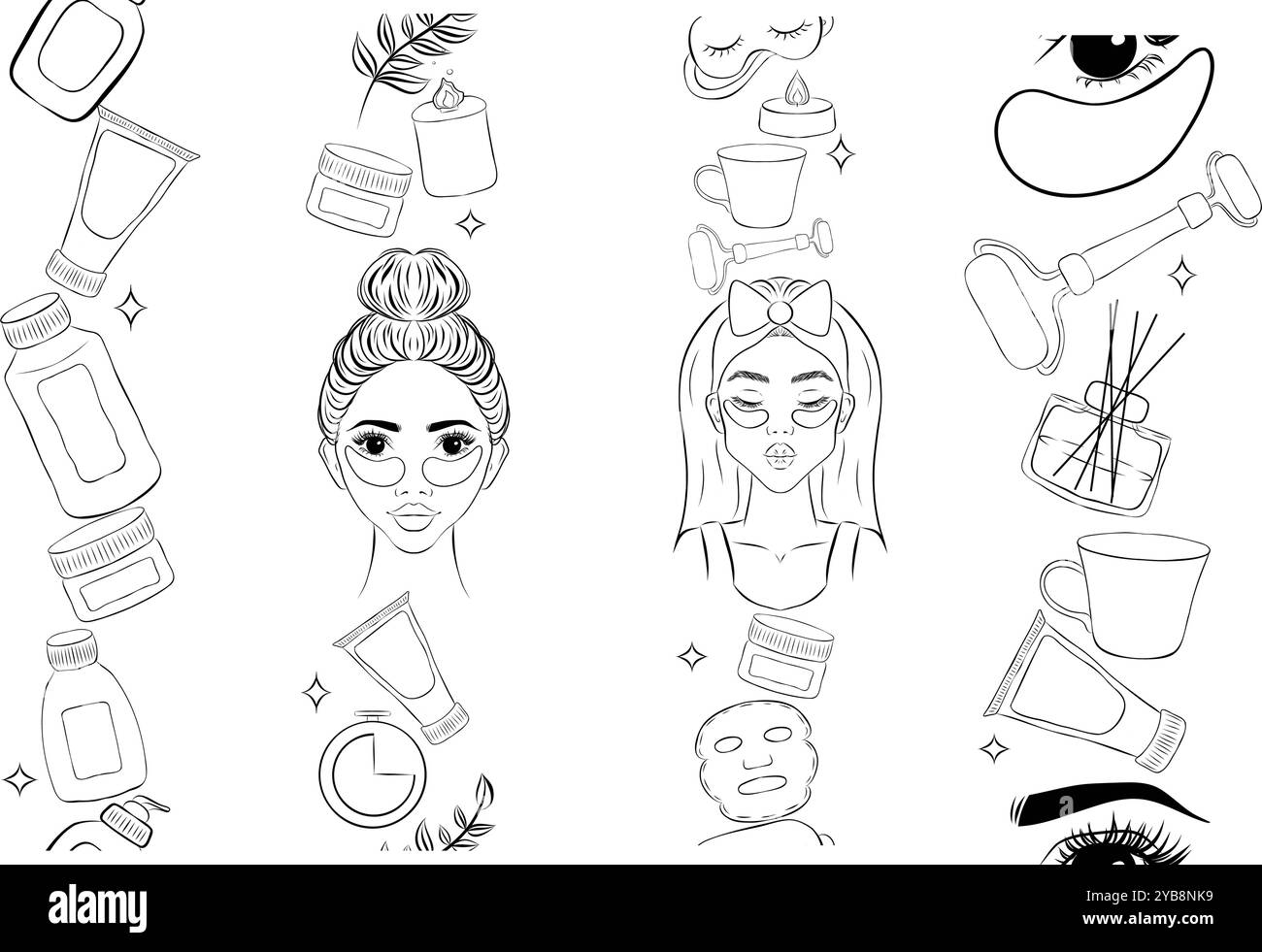 Care cosmetics Stock Vector Images - Alamy