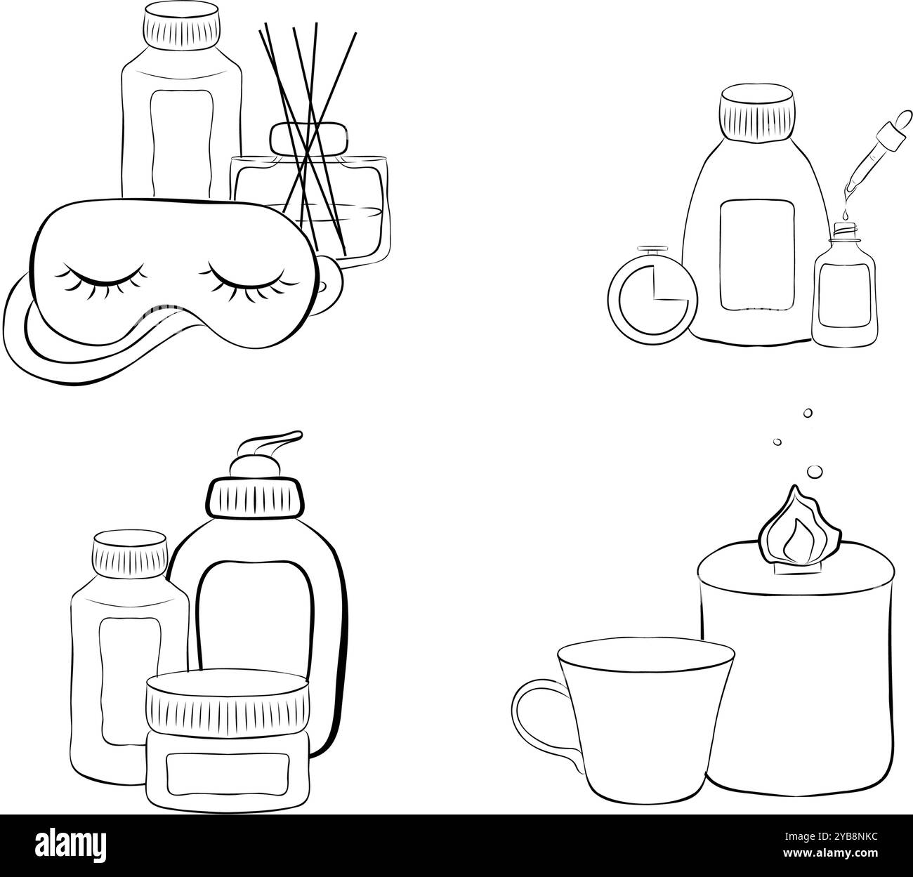 Beauty spa composition care Black and White Stock Photos & Images - Alamy