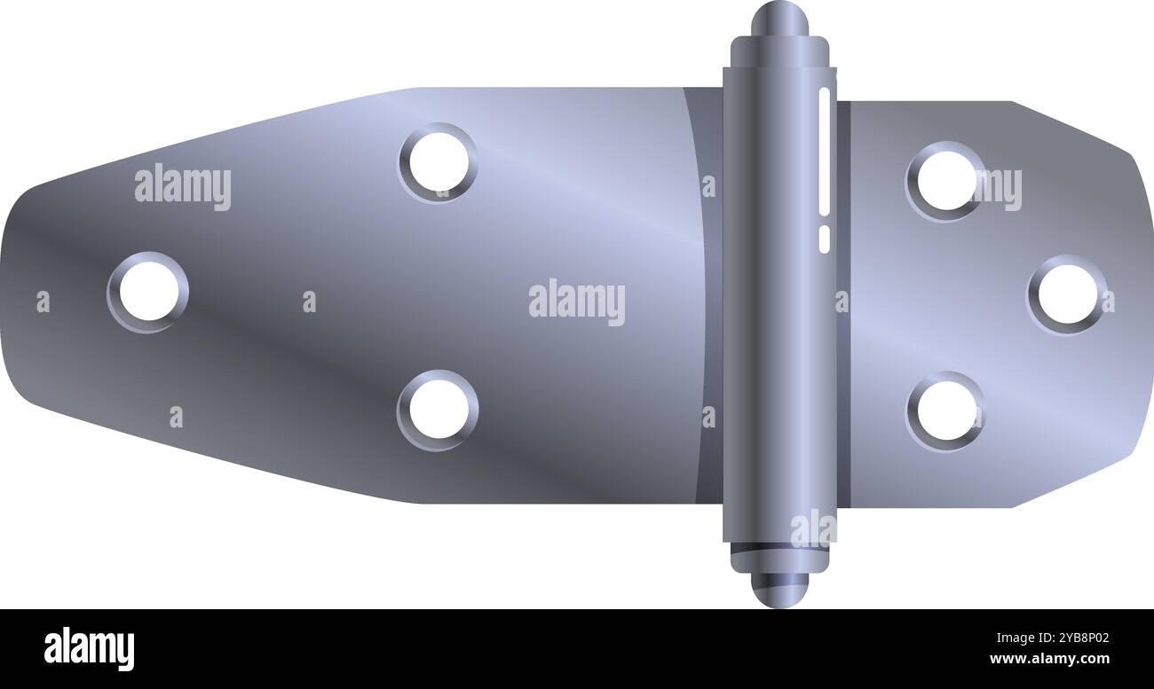Metal door hinge is connecting two surfaces Stock Vector Image & Art ...