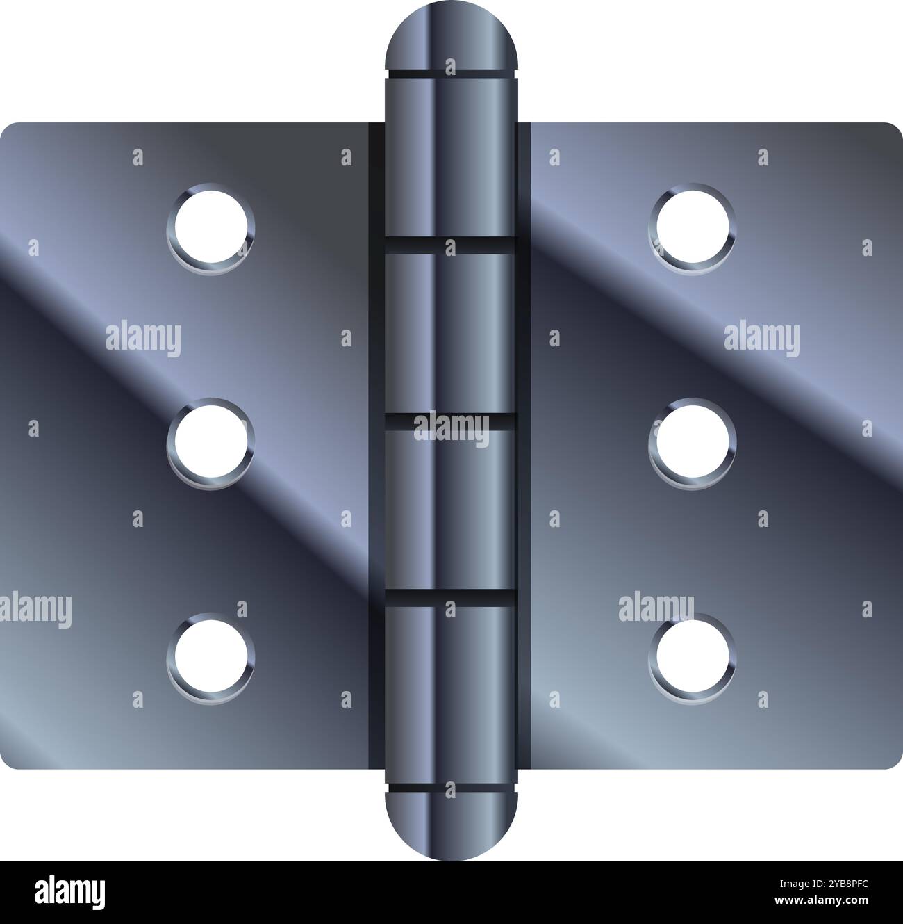 Stainless steel door hinge is connecting two parts Stock Vector Image ...