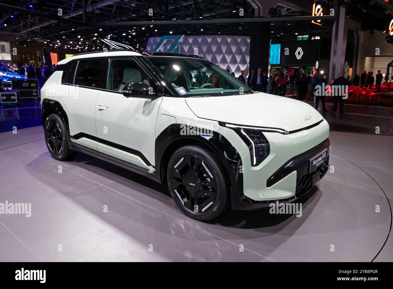 Kia EV3 (2025) electric car at the Paris Motor Show. Paris, France - October 14, 2024 Stock ...
