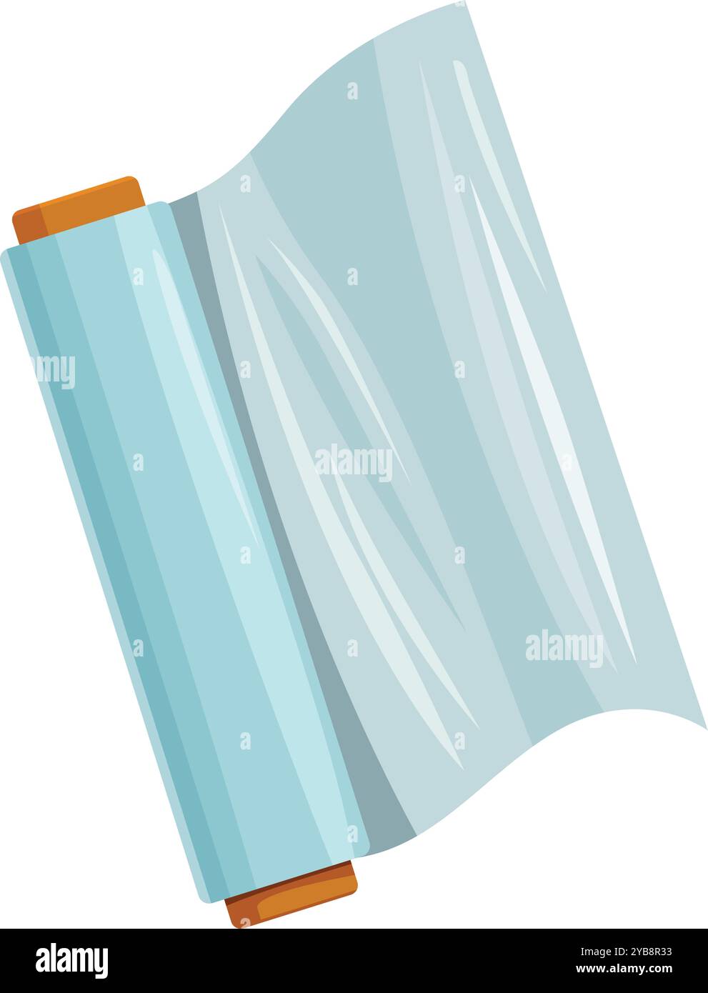 Roll transparent packaging plastic Stock Vector Images - Alamy