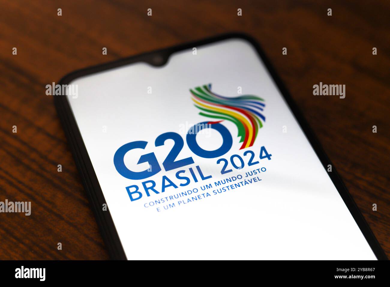 October 17, 2024, Portugal. In this photo illustration, the 2024 G20 ...