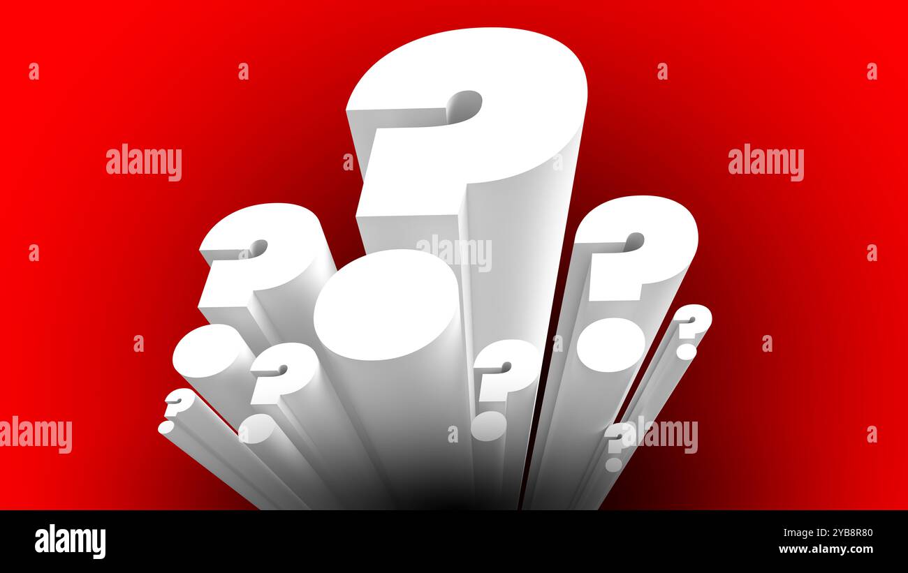 3d question mark speech hi-res stock photography and images - Alamy