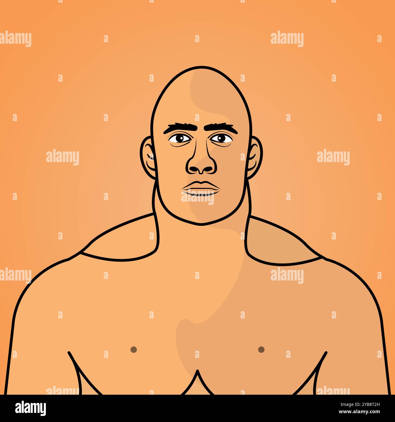 Flat Illustration Of Muscular Man Stock Vector Image And Art Alamy