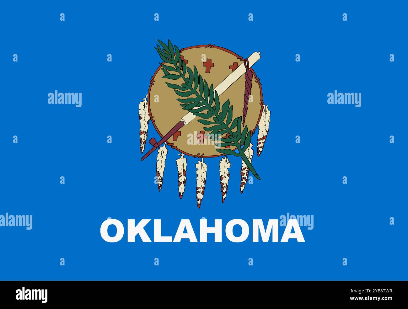 Oklahoma State Flag background illustration Stock Photo - Alamy
