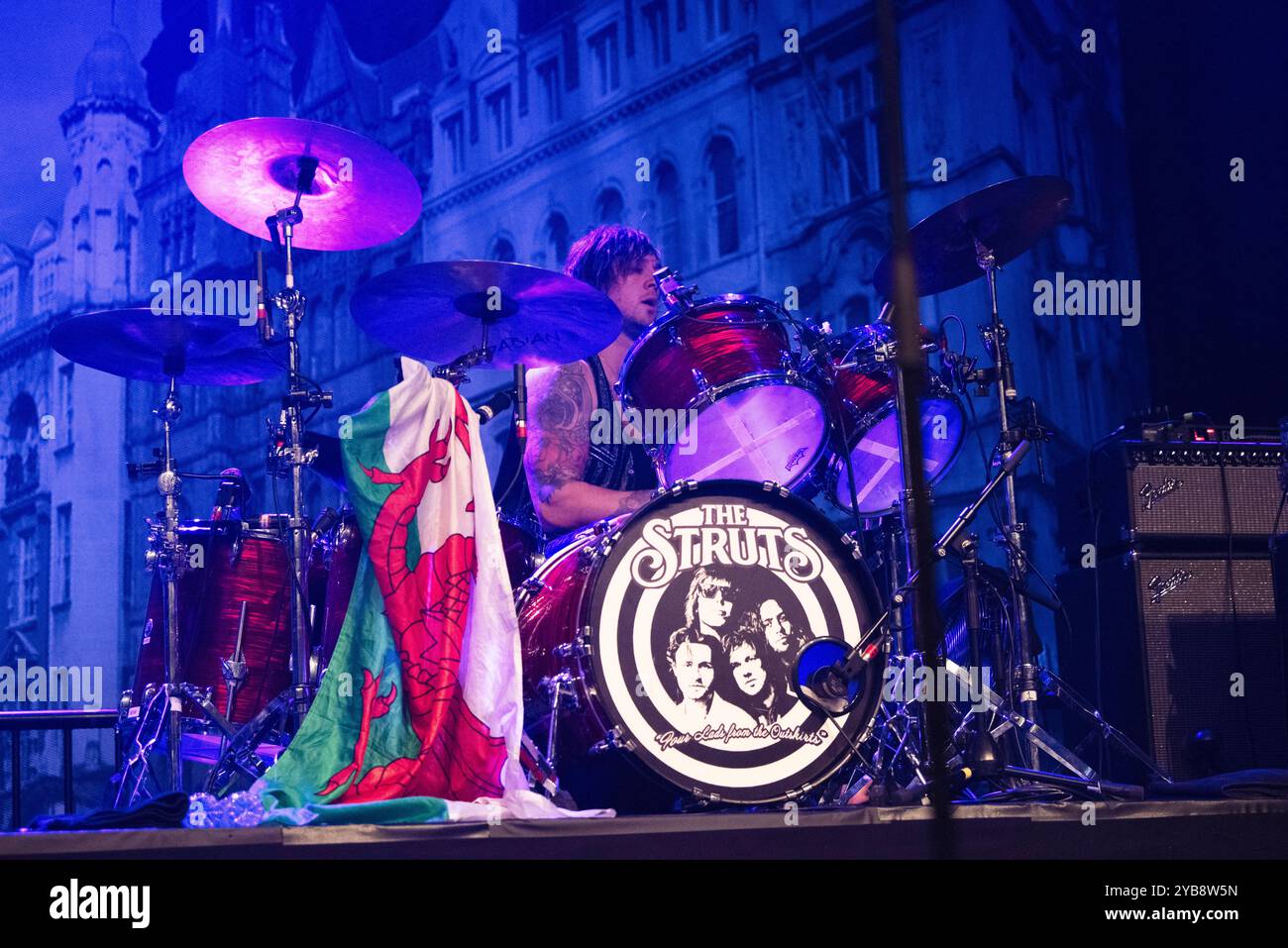 British glam rock band, The Struts, performing live in Berlin at The ...