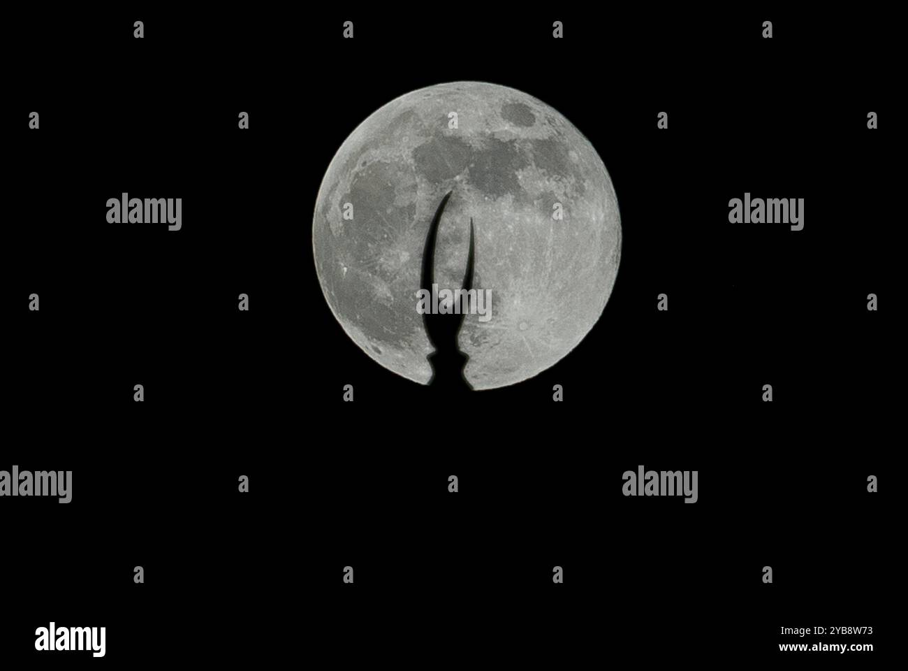 SUPER MOON RISE OVER DOHA CITY The biggest and the brightest super moon ...