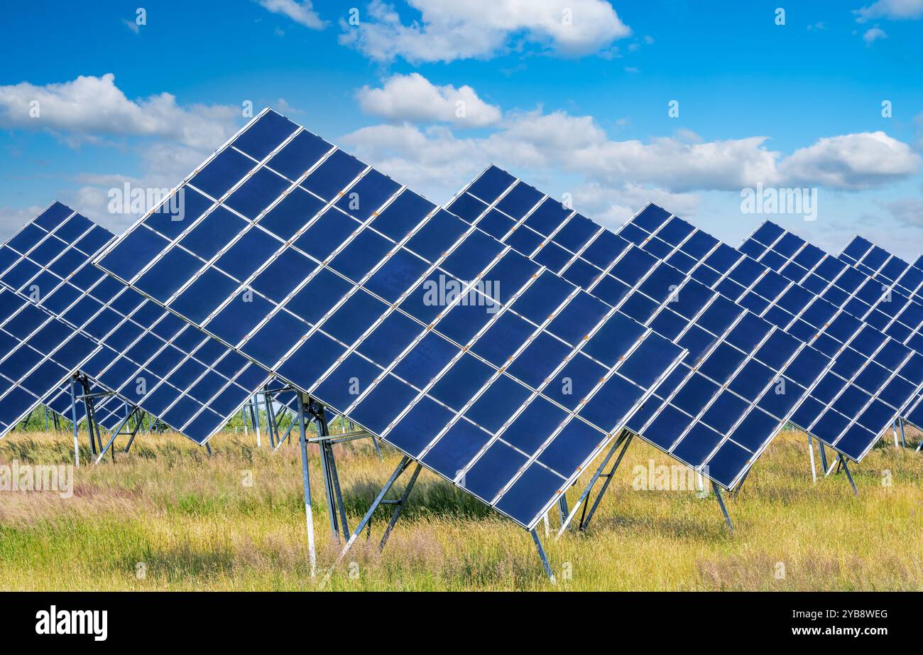 Innovative energy creation in a solar park Stock Photo - Alamy