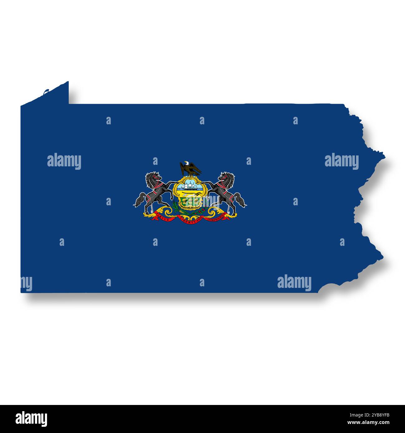 Pennsylvania state map hi-res stock photography and images - Alamy