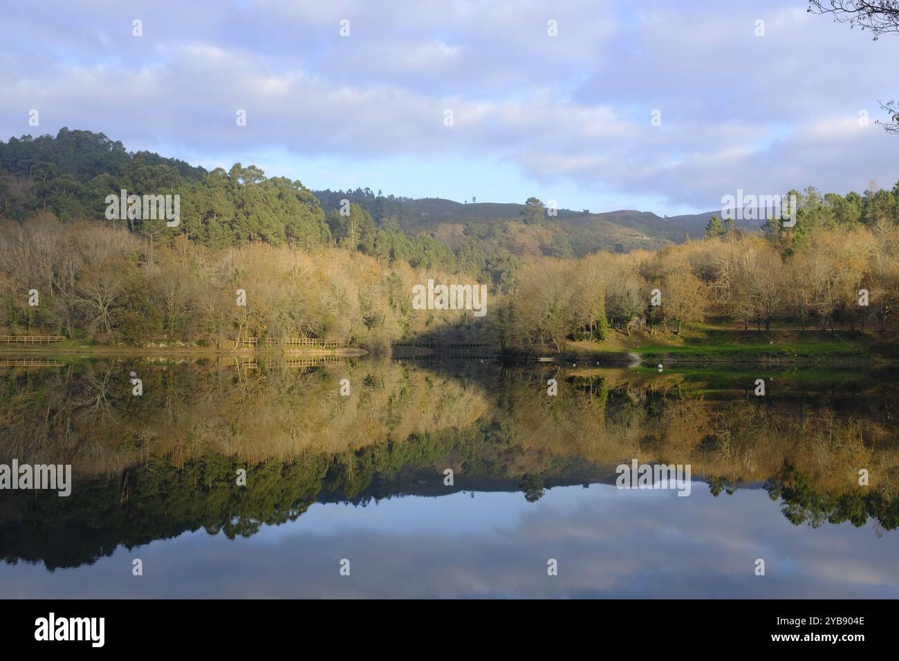 autumn landscape in Fafe (Barragem de Queimadela), north of Portugal ...
