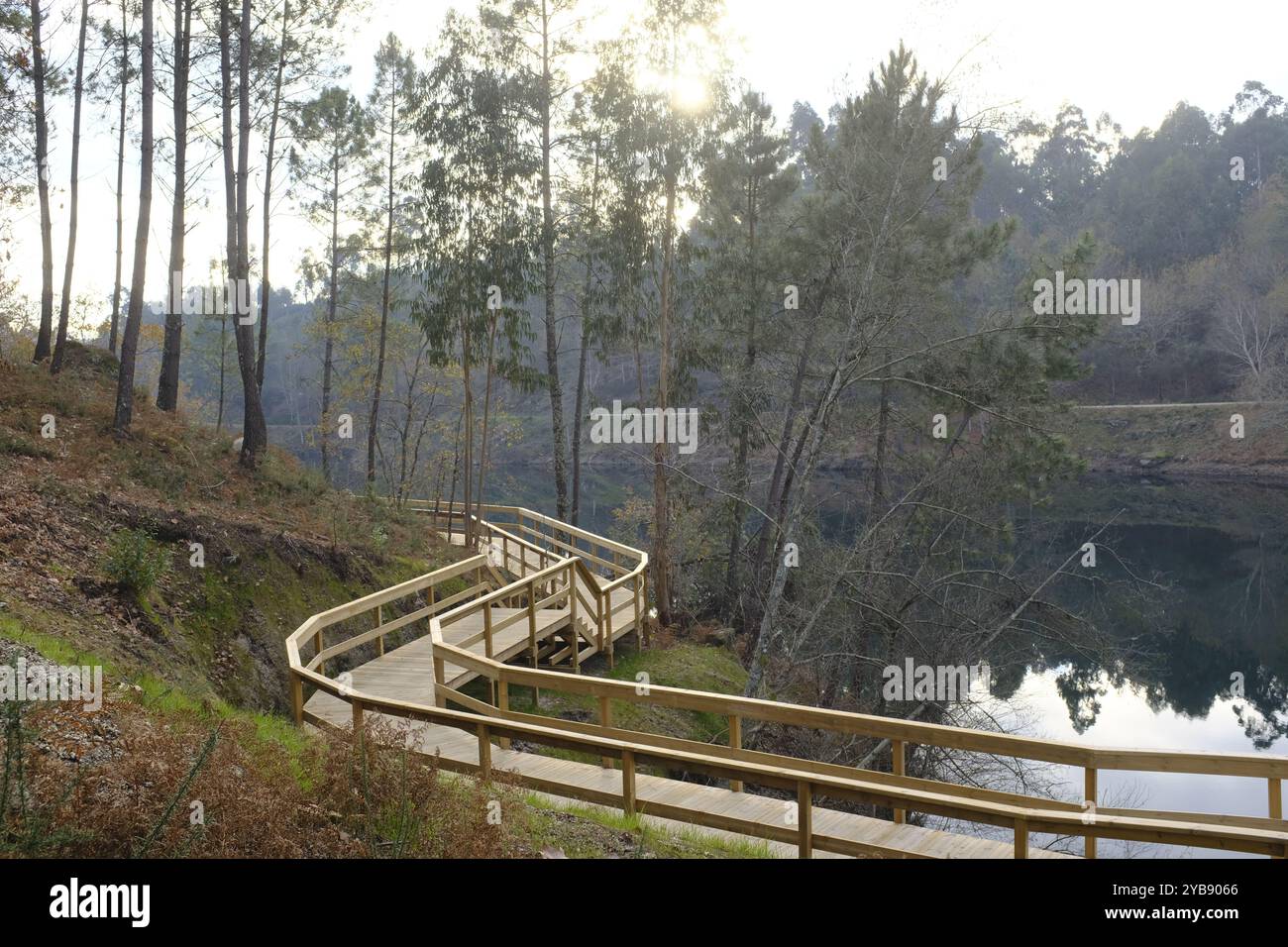 autumn landscape in Fafe (Barragem de Queimadela), north of Portugal ...